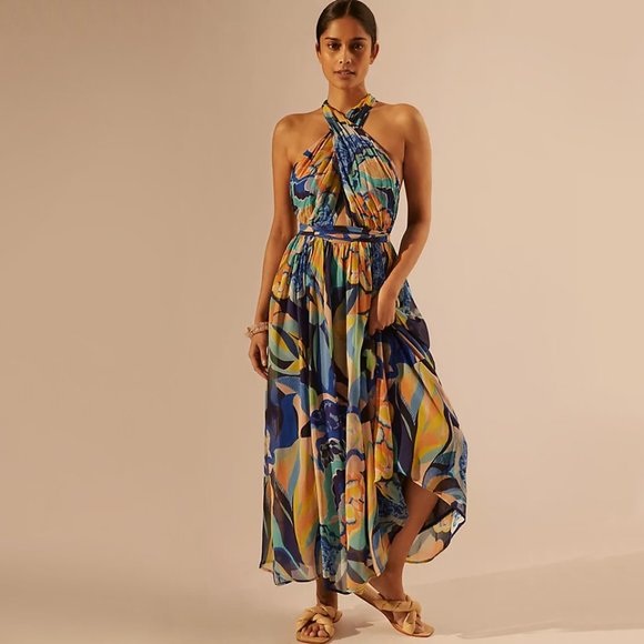 Alexandra Farmer | Dresses | Alexandra Farmer Printed Maxi Dress Nwt ...